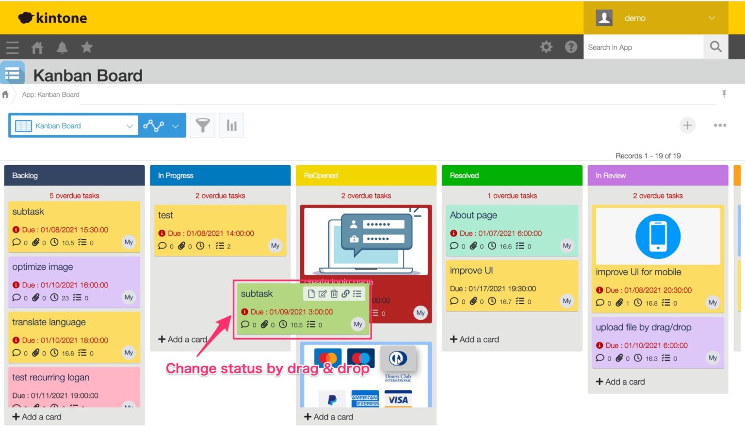 Kintone plugin - kanban methodology - Sazae Kanban / Development for kintone in Australia / New ...